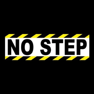 "NO STEP" business airplane wing WARNING STICKER sign industrial OSHA ...