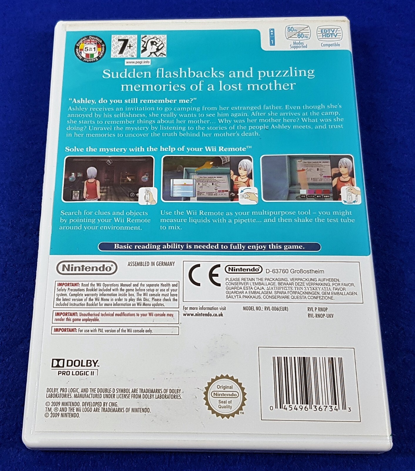 wii ANOTHER CODE R A Journey Into Lost Memories Game Nintendo PAL ...