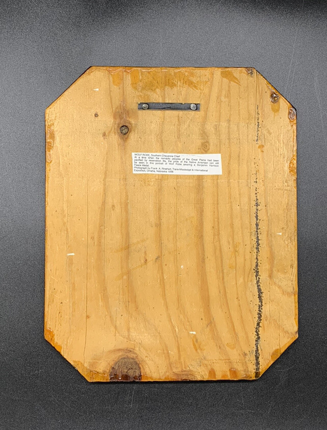1898 CHEYENNE CHIEF WOLF ROBE PHOTO By RINEHART On Wooden Plaque | eBay