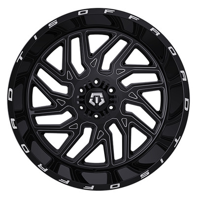 1 TIS 24x14 5X5.00 / 5X5.50 -83 544BM Gloss Black Milled Wheel Rim | eBay
