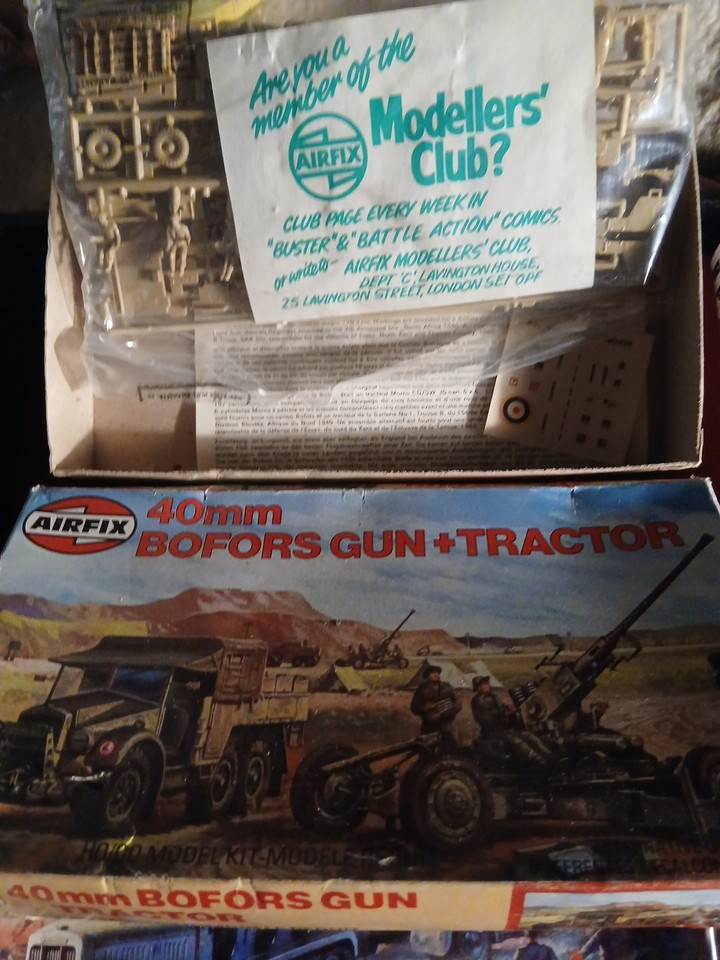 Vintage Airfix Model Kits X4 Military Vehicles Plus One Plane 3 Sealed ...