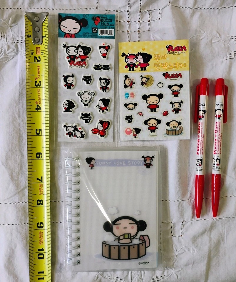 Vintage 2000 Pucca Garu Stickers Pens & Note Book Planner VOOZ ...