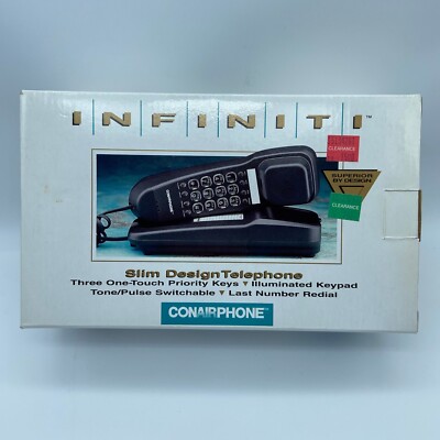 Retro Conair Infiniti Slim Design XS5210BK Corded Black Phone ...