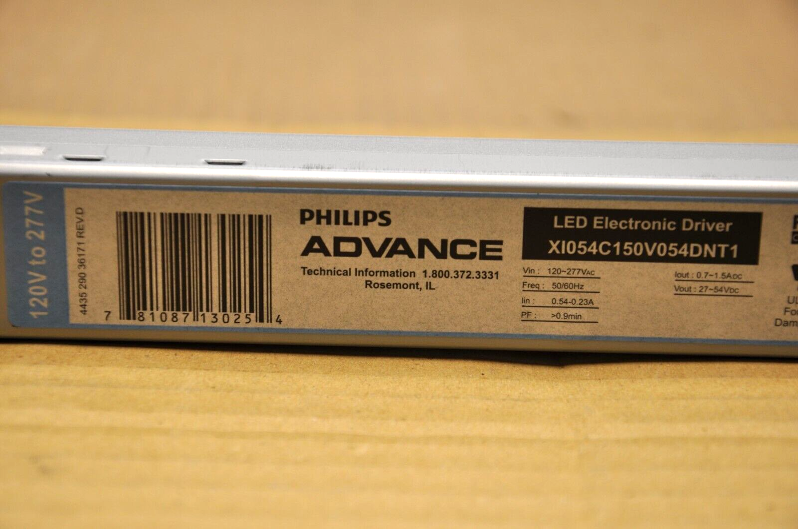 LOT OF 2 PHILLIPS ADVANCE LED ELECTRONIC DRIVER XI054C150V054DNTI ...
