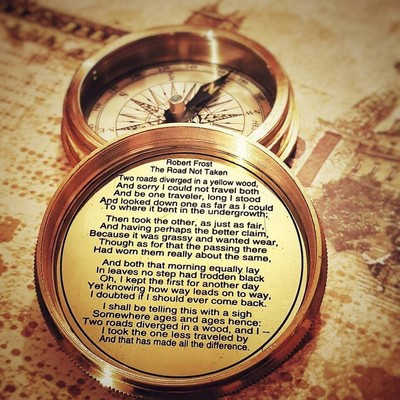 Compasses - Compass With Robert Frost Poem
