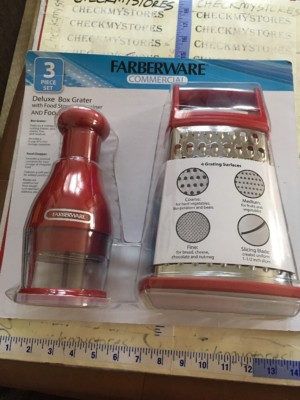 NEW FARBERWARE COMMERCIAL 3PC SET ,FOOD CHOPPER ,BOX GRATER,STORAGE ...