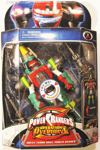Power Rangers Operation Overdrive GREEN TURBO DRILL Action Figure NEW ...