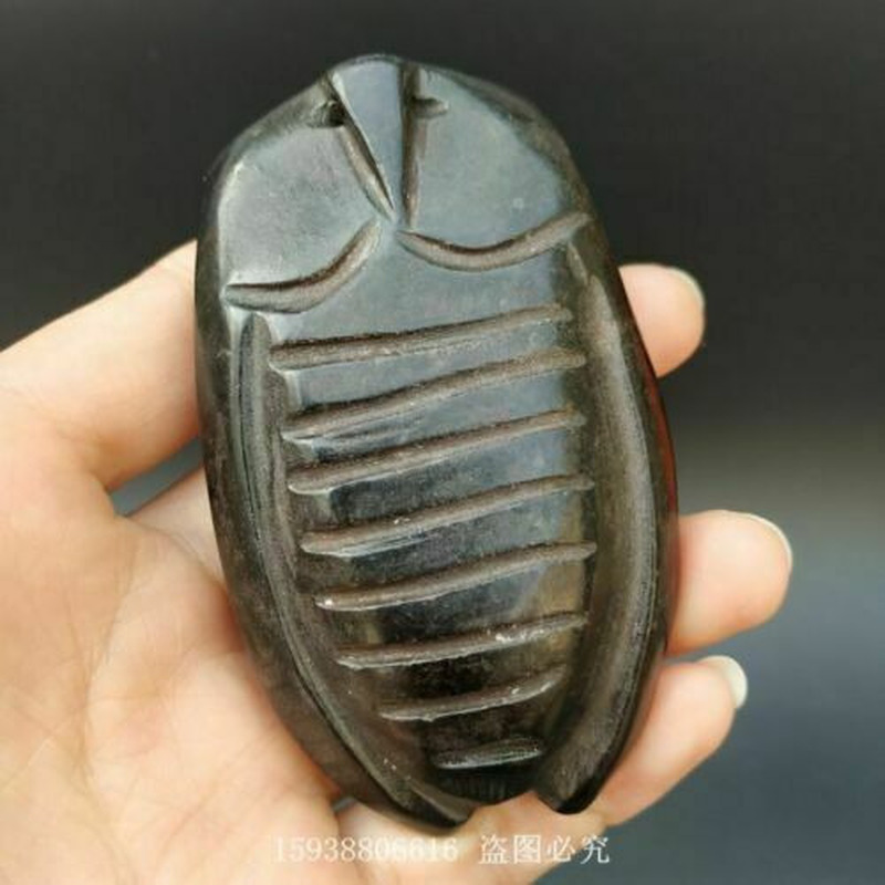 Chinese Hongshan Culture meteorite carved original cicadas monkey ...