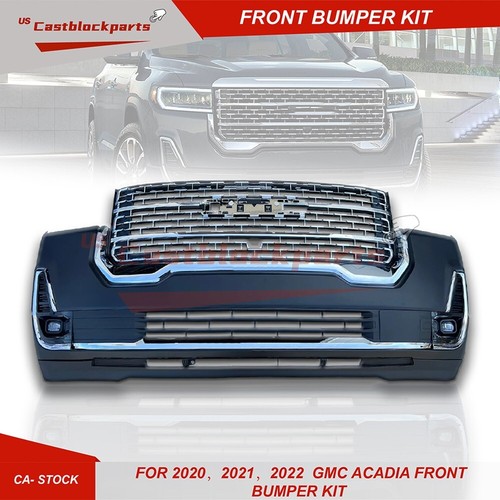 For 2020 2021 2022 GMC ACADIA Front Bumper Body Kit Set With Grille+ ...