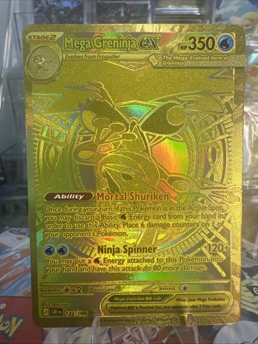Mega Greninja Ex 122/086 Mega Hyper Rare Pokemon Card Mint Condition ...
