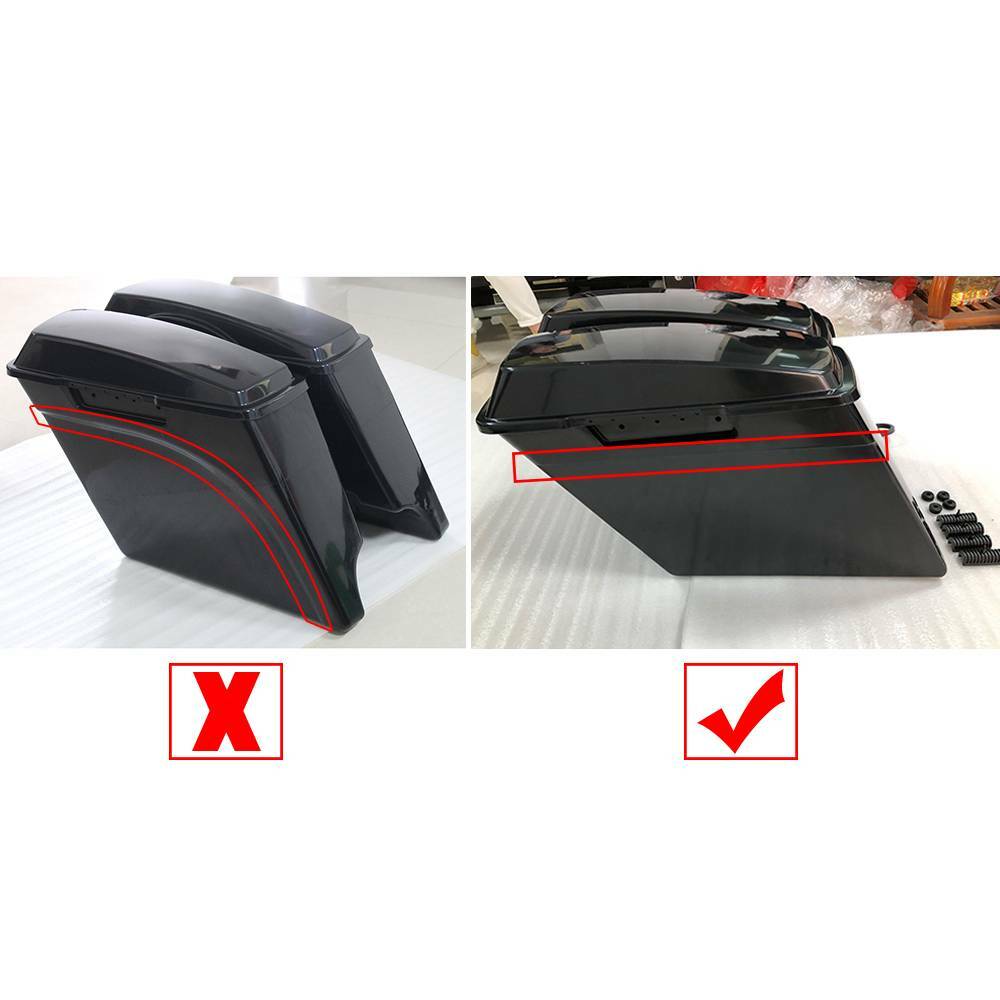4" Unpainted Stretched Hard Saddle Bag Extension For Harley Touring ...