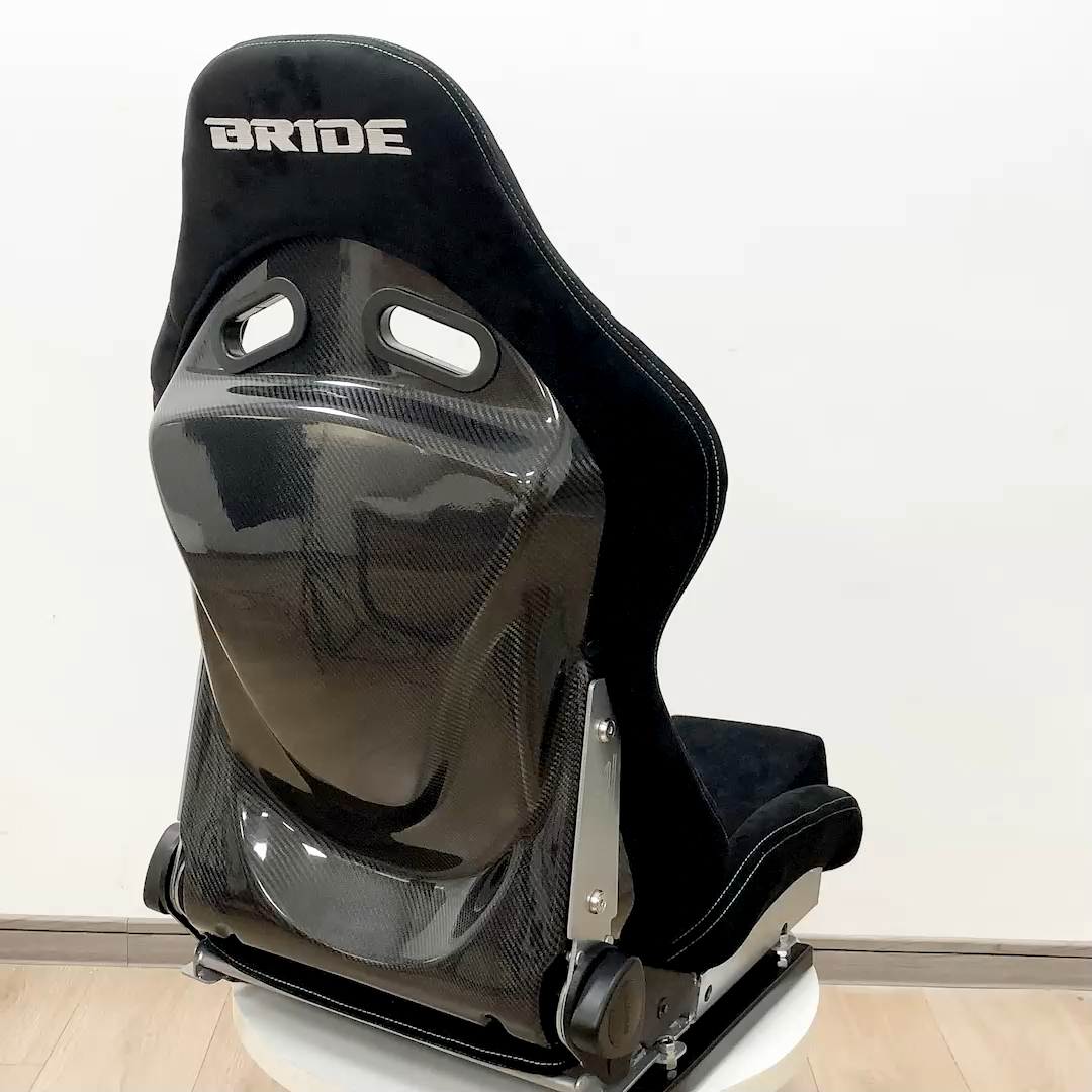 Pair (2) BRIDE Black Suede Seats Low Max JDM Racing Seats Carbon Fiber ...