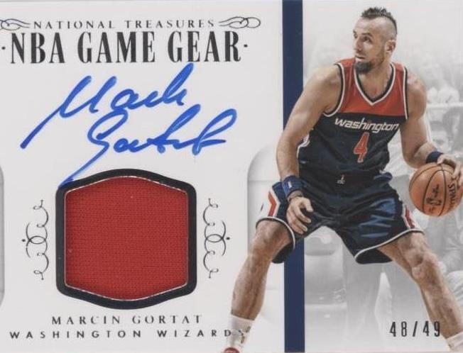 2014-15 Panini National Treasures - Nba Game Gear Signatures Marcin ...