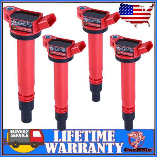 4PCS 90919-02256 Ignition Coil 9091902255 673-1309 For Toyota Tundra 4 ...