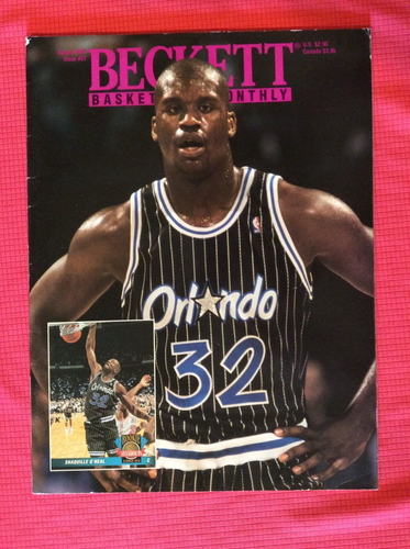 Vintage Beckett Basketball Magazine Shaquille O'neal August 1993 ...