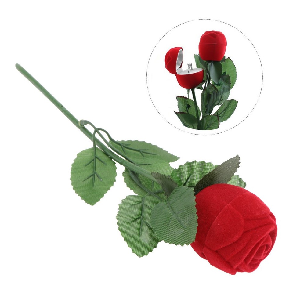 Creative Red Rose Box Lifelike Case for Valentine Wedding Gift | eBay ...