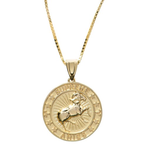 SUPREME®/JACOB&CO 14K GOLD ZODIAC PENDANT ARIES Chain And Pendant New ...