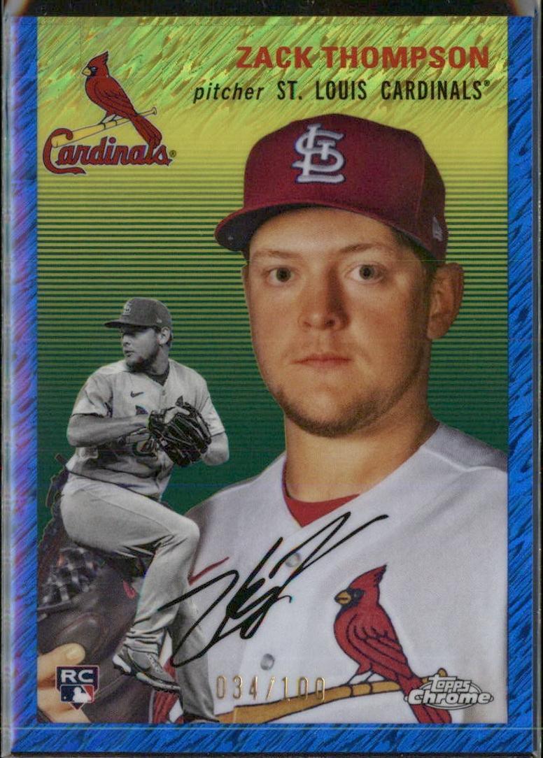 2023 Topps Chrome Platinum Anniversary - Zack Thompson #75 Blue Shimmer ...