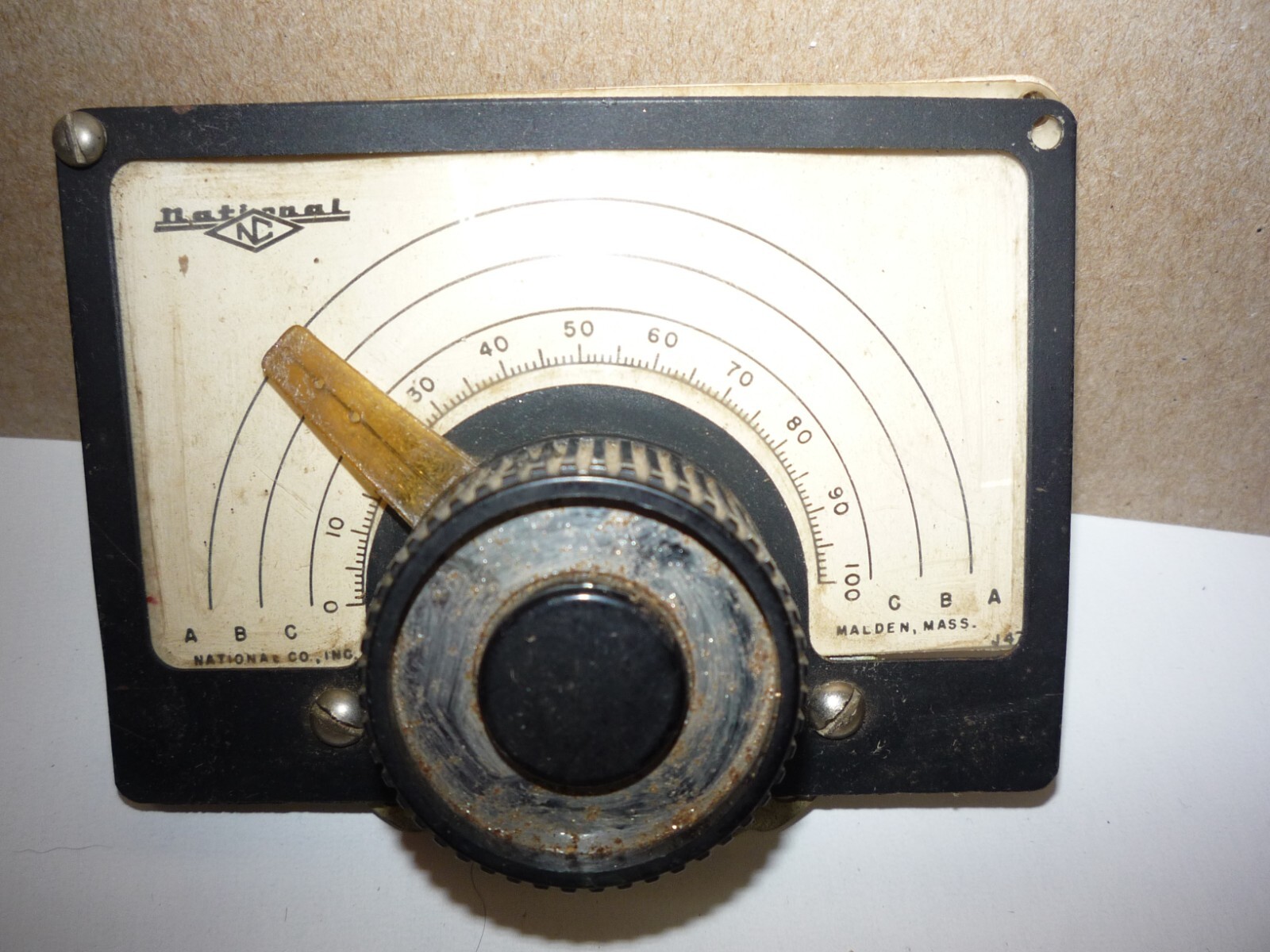 National Radio Vernier Dial + Knob and Bezel 0-100 from ham radio ...