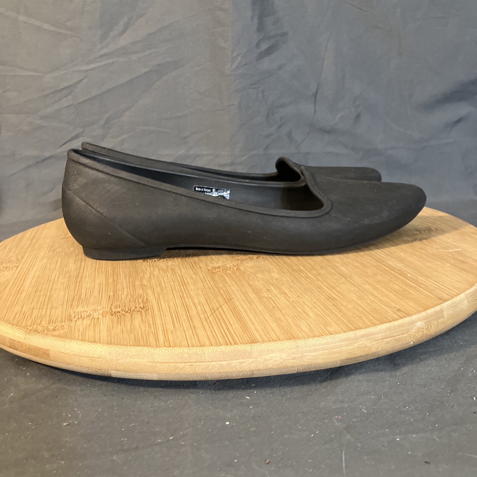 Crocs Eve Flat Ballet Women's 5/36 Black Slip Comfort Pointed Toe Shoes ...