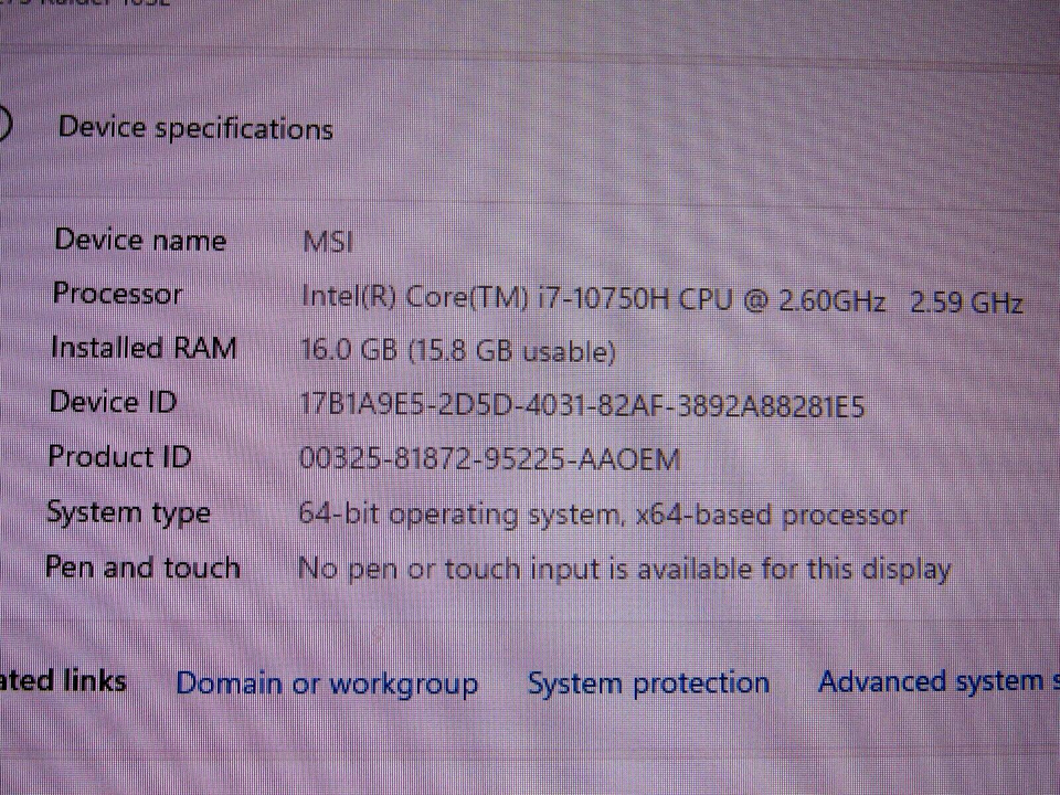MSI GE75 Raider 10SE-008 Gaming Laptop 17.3", i7-10750H, 512GB, 16GB ...