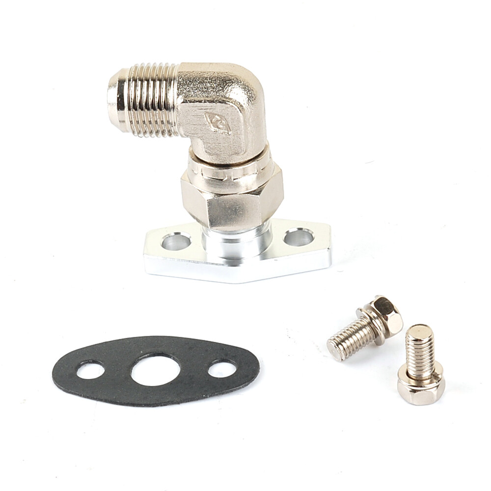 10AN 90Deg Oil Return Drain Flange For Garrett &HKS GT25 GT28 GT30 Ball ...