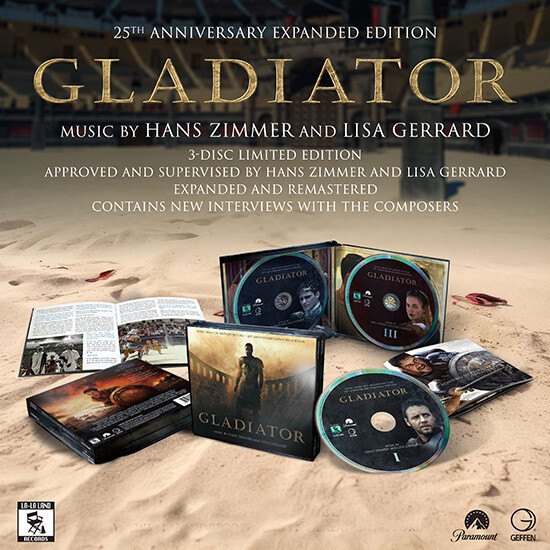 Gladiator 2000 25th Anniversary Soundtrack CD Hans Zimmer LtD ED 3-DISC ...