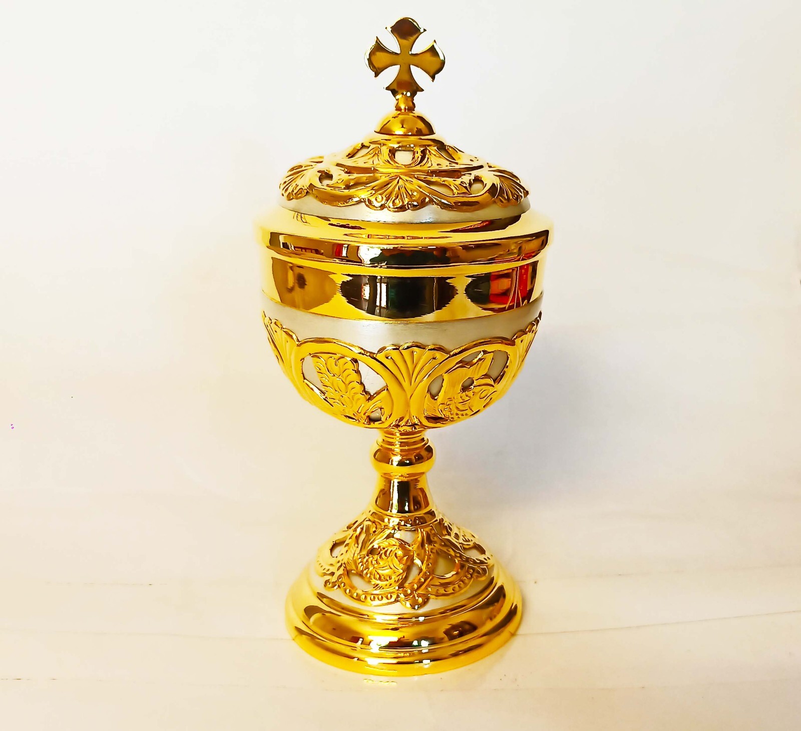 Ciborium Brass Gold Plated Chalice Goblet Holy Religious Church Gift ...