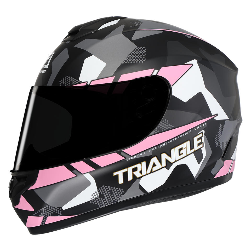 TRIANGLE Full Face Motorcycle Helmet with Tinted and Clear Visor DOT ...