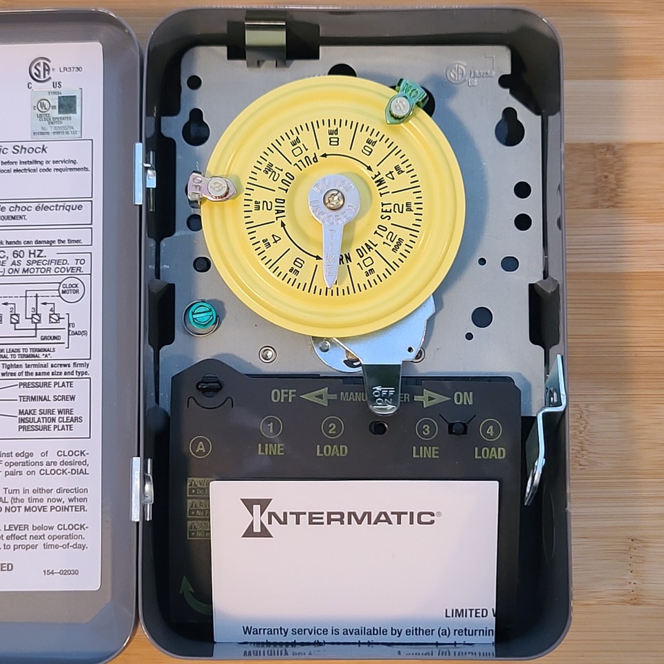 Intermatic T104 Electromechanical Timer Switch - Proven Durability, 40A ...