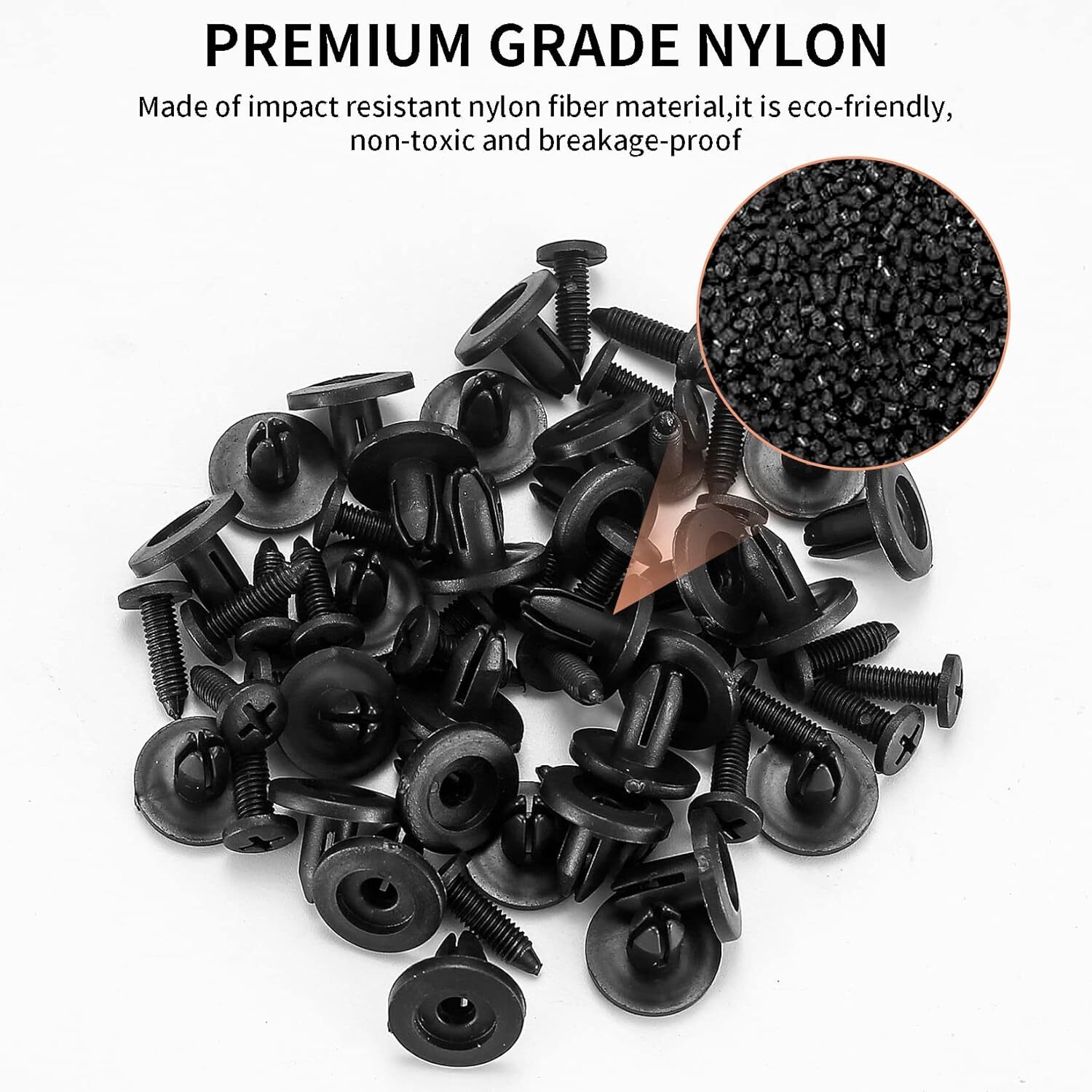 100PCS Retainer Clips Body Bumper Rivet Retainer Trim Molding Push Pin ...