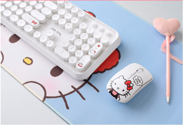 [Hello Kitty] Hello Kitty No Noise Wireless Keyboard Mouse Set | eBay