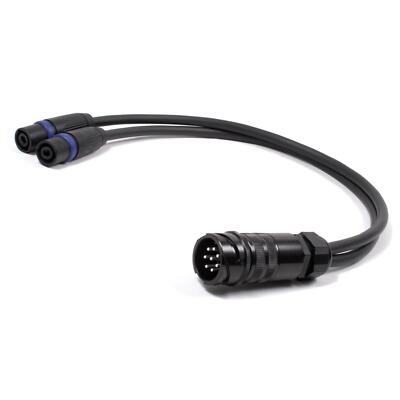 PA Con 8 pole Male to 2 male Speakons. Van Damme Black Series Speaker ...