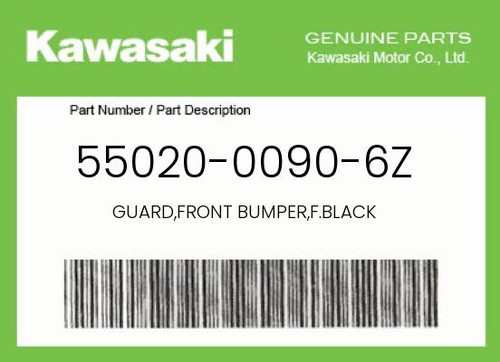 Kawasaki Genuine Guard,Front Bumper,F.Black - 55020-0090-6Z | eBay