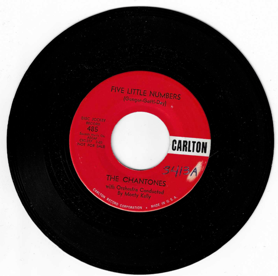 VOCAL GROUP 45 RPM -THE CHANTONES - CARLTON RECORDS " IT WAS JUST A ...