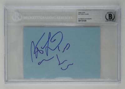 Matthew Lillard Signed 4x6 Index Card Autographed Slabbed Beckett BAS ...