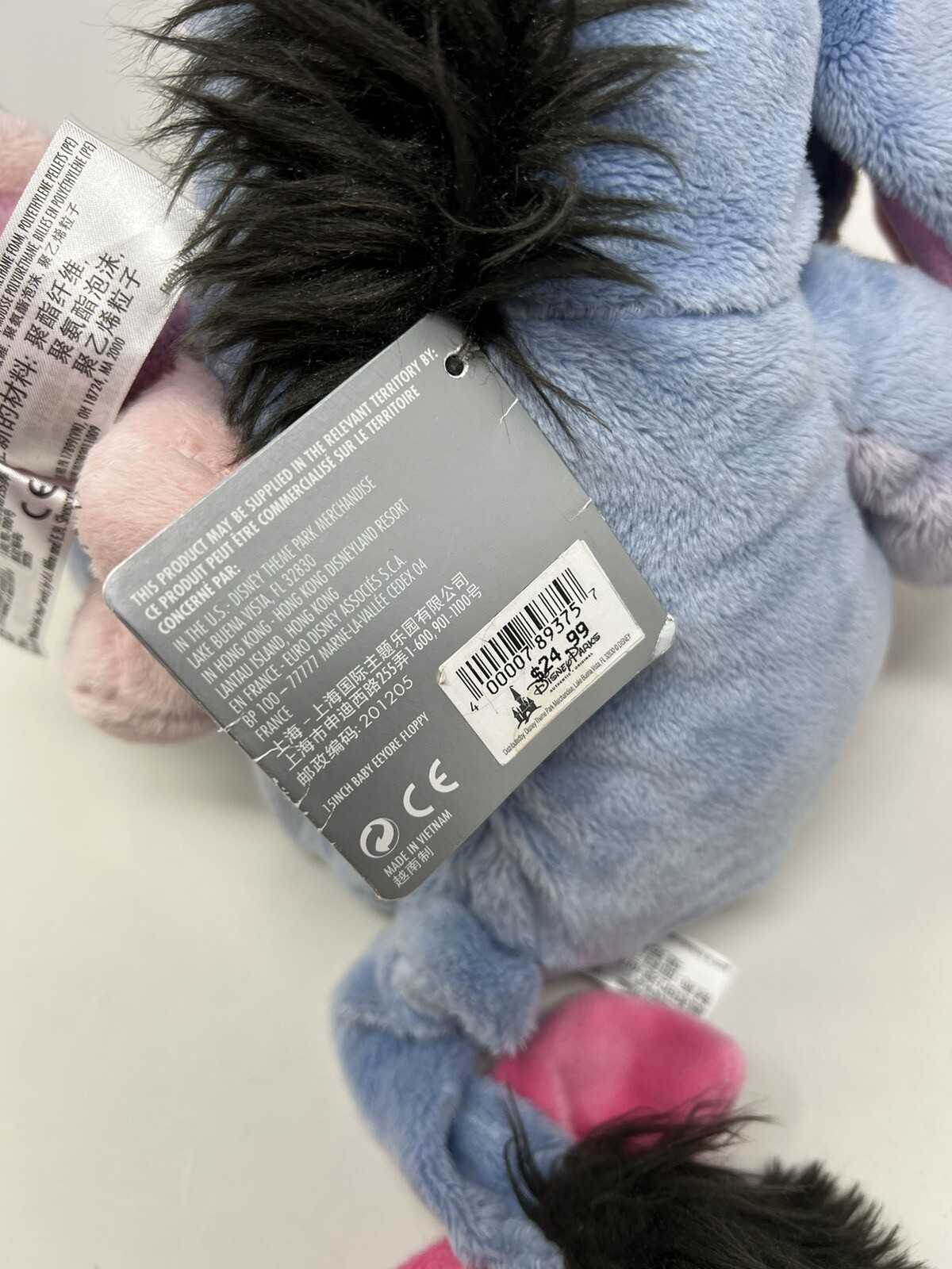 Disney Parks Floppy Eeyore Piglet on Shoulder Plush Winnie the Pooh 15 ...