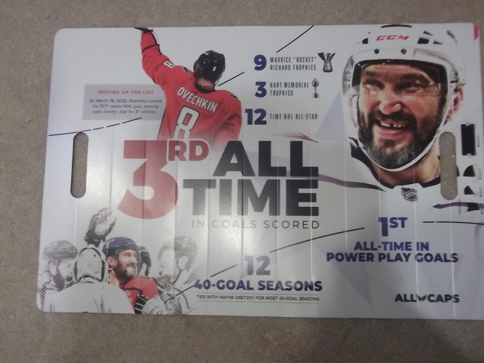 ALL CAPS Ovi 3rd All time in Goals scored SGA NEW | eBay