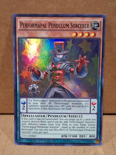Performapal Pendulum Sorcerer - CT13-EN007 Super Rare Yugioh! Holo Foil ...