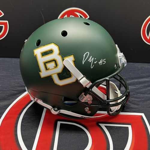 Denzel Mims Signed Baylor Bears Shutt Replica Helmet Autographed JSA | eBay