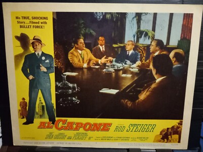Lobby Card 1959 AL CAPONE Rod Steiger fellow gangsters argue over power ...