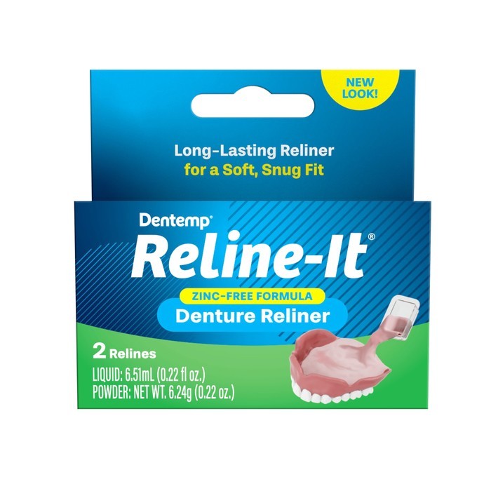Dentemp Reline-it Denture Reline Kit Reliner For Upper Lower Dentures ...