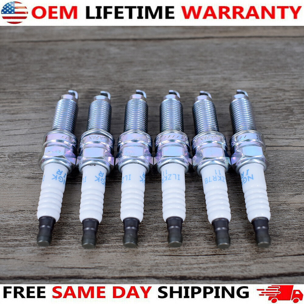 6pcs Genuine OEM NGK Iridium Spark Plugs 12290-R70-A01 ILZKR7B11 For ...