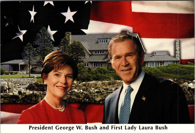 President George W Bush 43rd and First Lady Laura Postcard | eBay