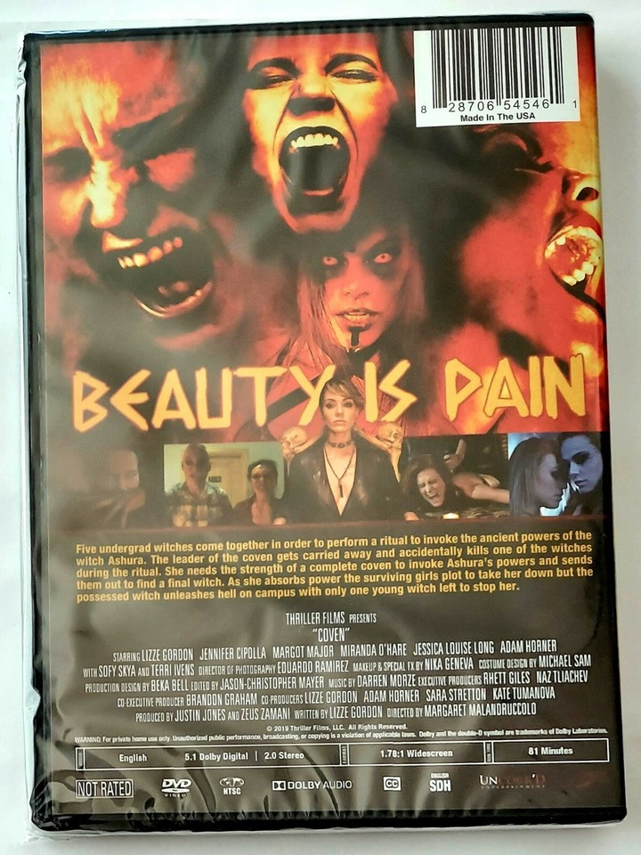 Coven - DVD, Cult Horror Gore Witches - Lizze Gordon. | eBay