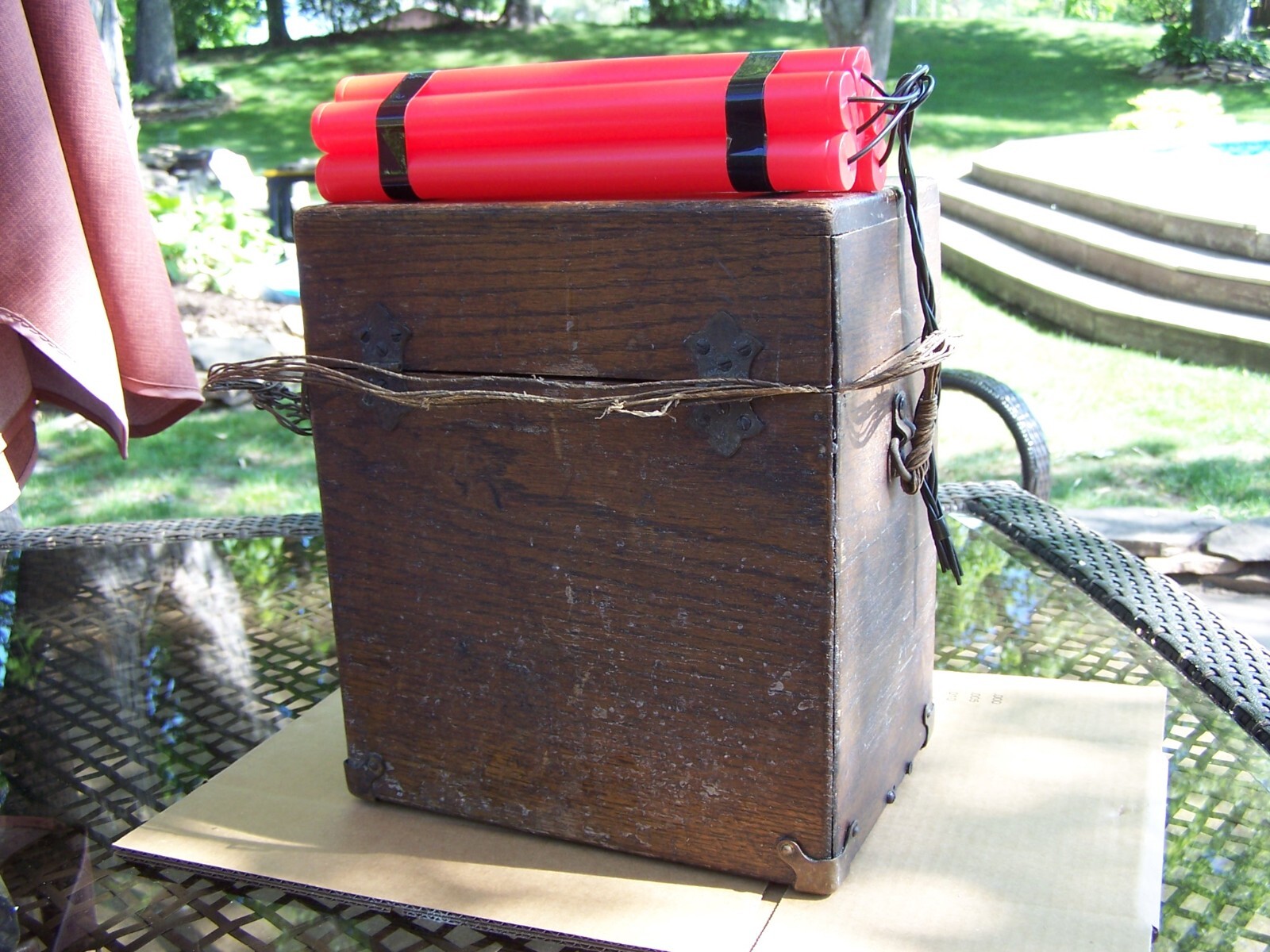 RARE Vintage Antique Early 1900's Wooden Dynamite Explosive Detonator ...