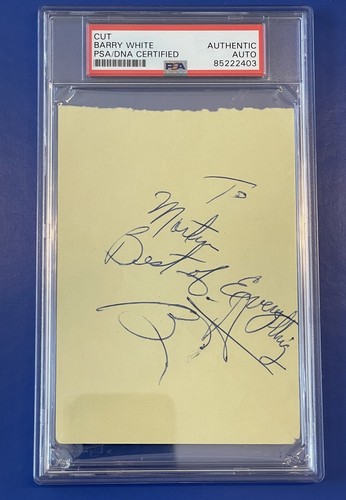 Barry White Authentic Autographed PSA/DNA Certified Slab | eBay