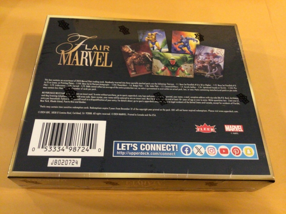 MARVEL FLAIR TRADING CARDS SEALED HOBBY BOX (UPPER DECK 2024) | eBay