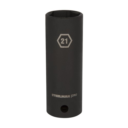 STEELMAN PRO 1/2 in. Drive x 21mm Deep Thin Wall 6-Point Impact Socket ...
