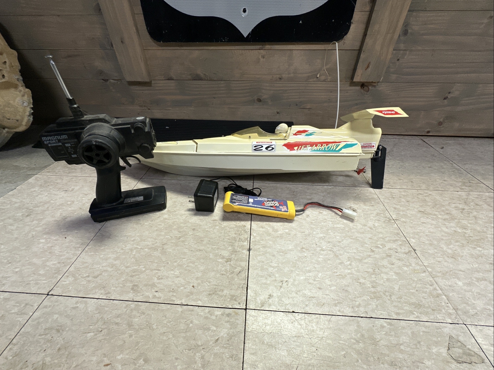 Vintage Kyosho RC Boat Jet Arrow Marine Racing - Tested And Works | eBay